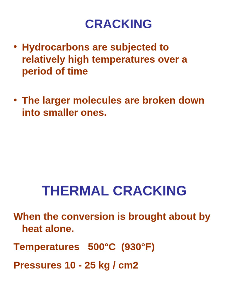 Thermal and Catalytic cracking L10 | PDF | Cracking (Chemistry) | Gasoline