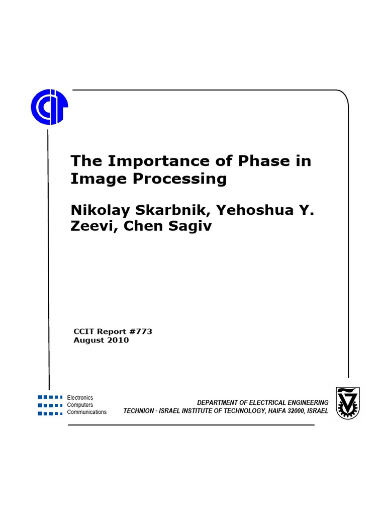 Importance of Phase in Image Processing | PDF | Spectral Density | Image Segmentation