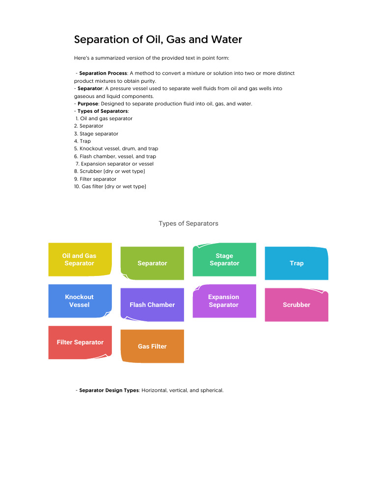 Separation of Oil, Gas and Water | PDF | Liquids | Gases