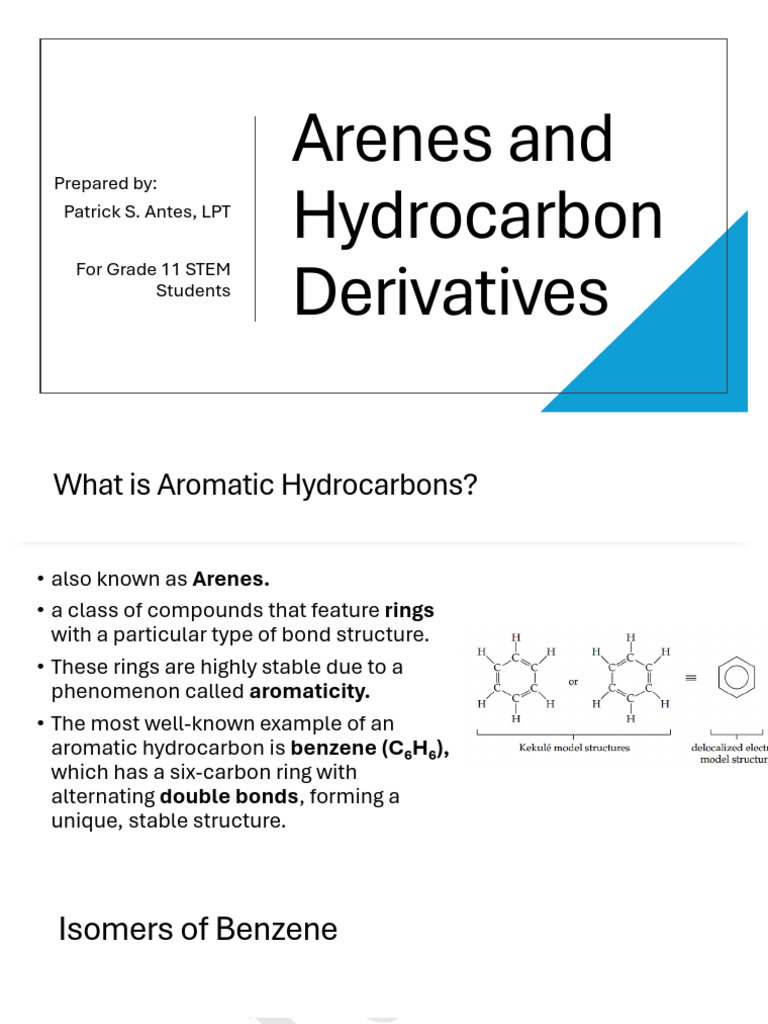 Aromatic Hydrocarbons & Derivatives | PDF