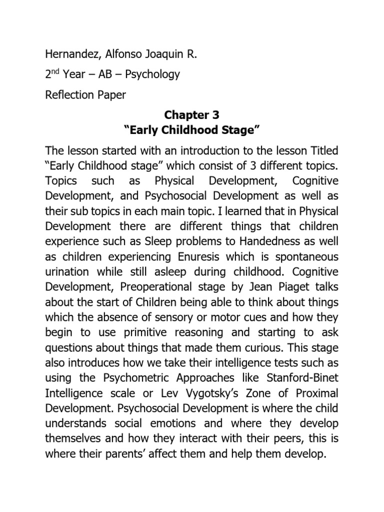 Early Childhood Development Insights | PDF
