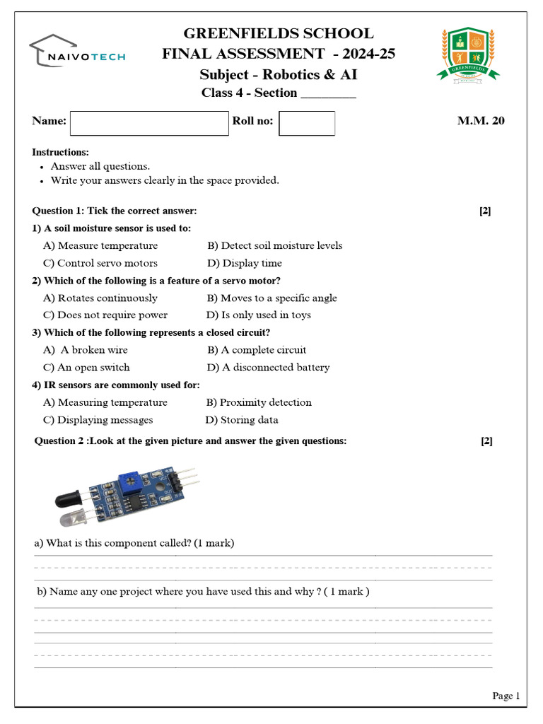 GFS Class 4- Final Assessment Sheet 2025 | PDF