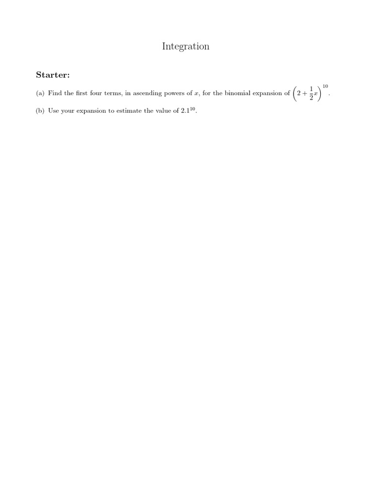 Integration Techniques and Examples | PDF | Mathematical Concepts ...