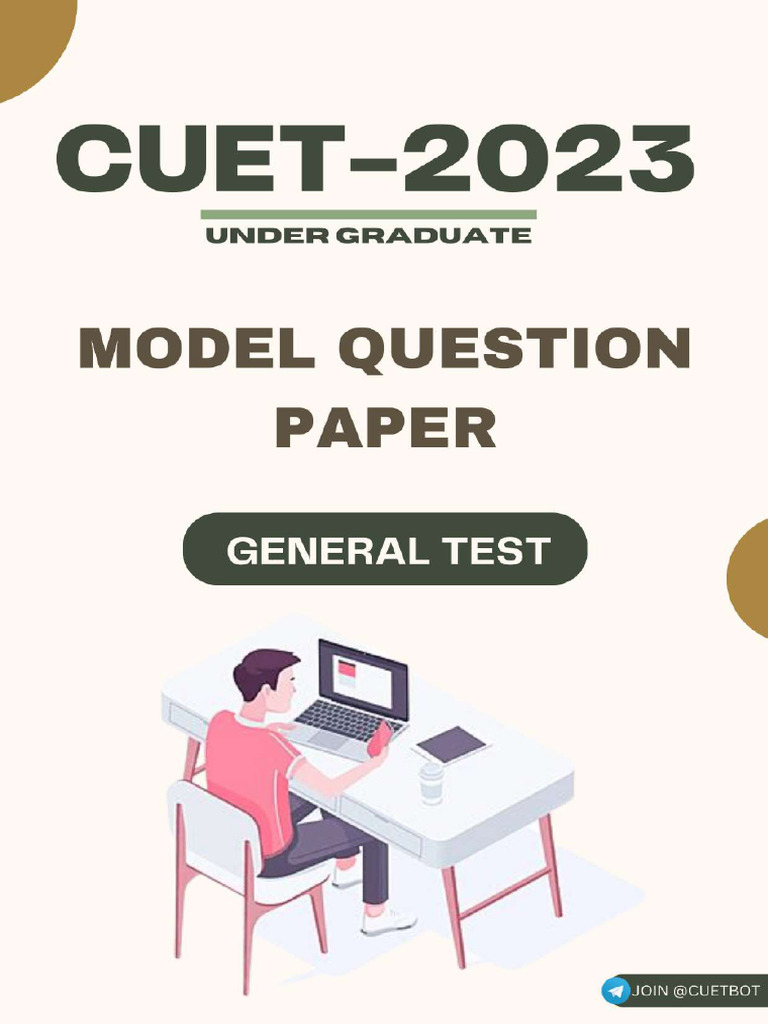 CUET UG Model Questions Paper - 2023 | PDF