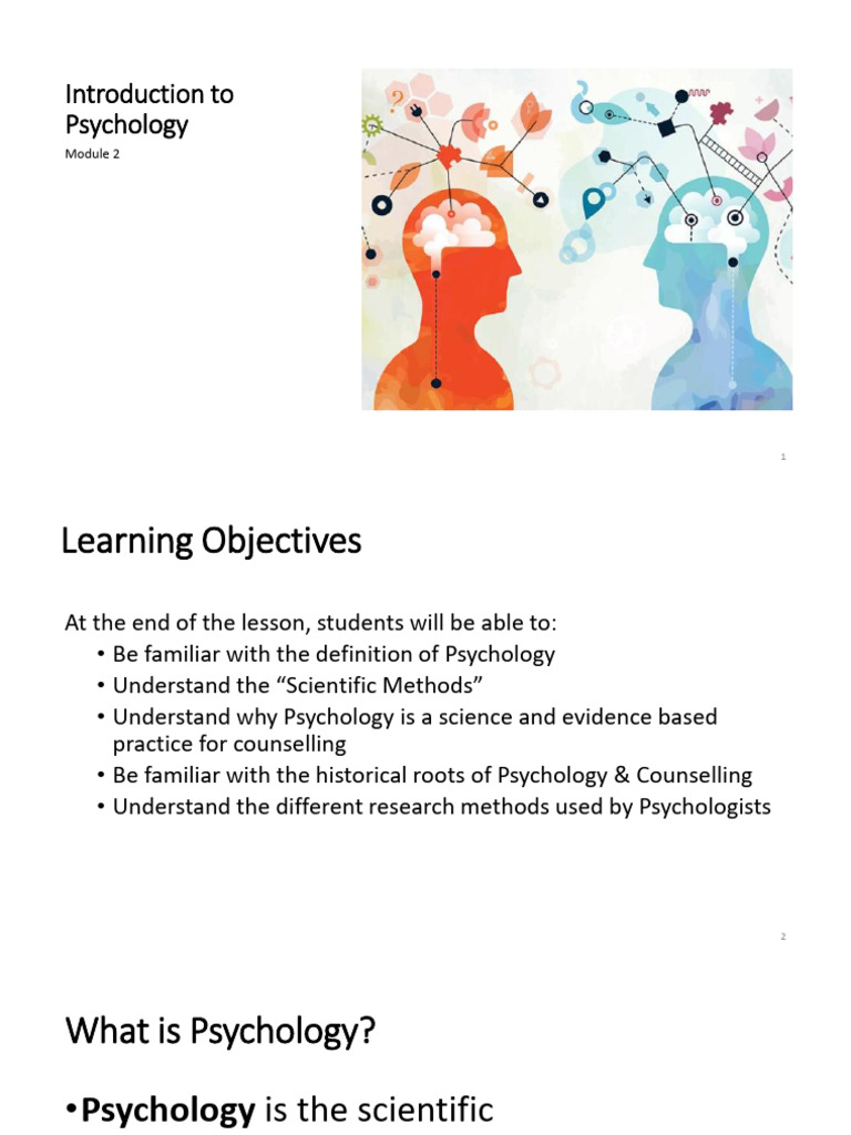 Introduction To Psychology Module1.1 | PDF | Psychology | Psychological ...