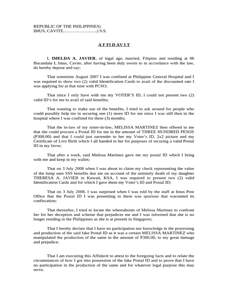 Affidavit | PDF | Affidavit