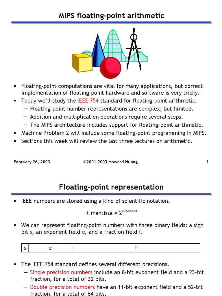 10 MIPS Floating Point Arithmetic | PDF | Arithmetic | Mathematical Objects