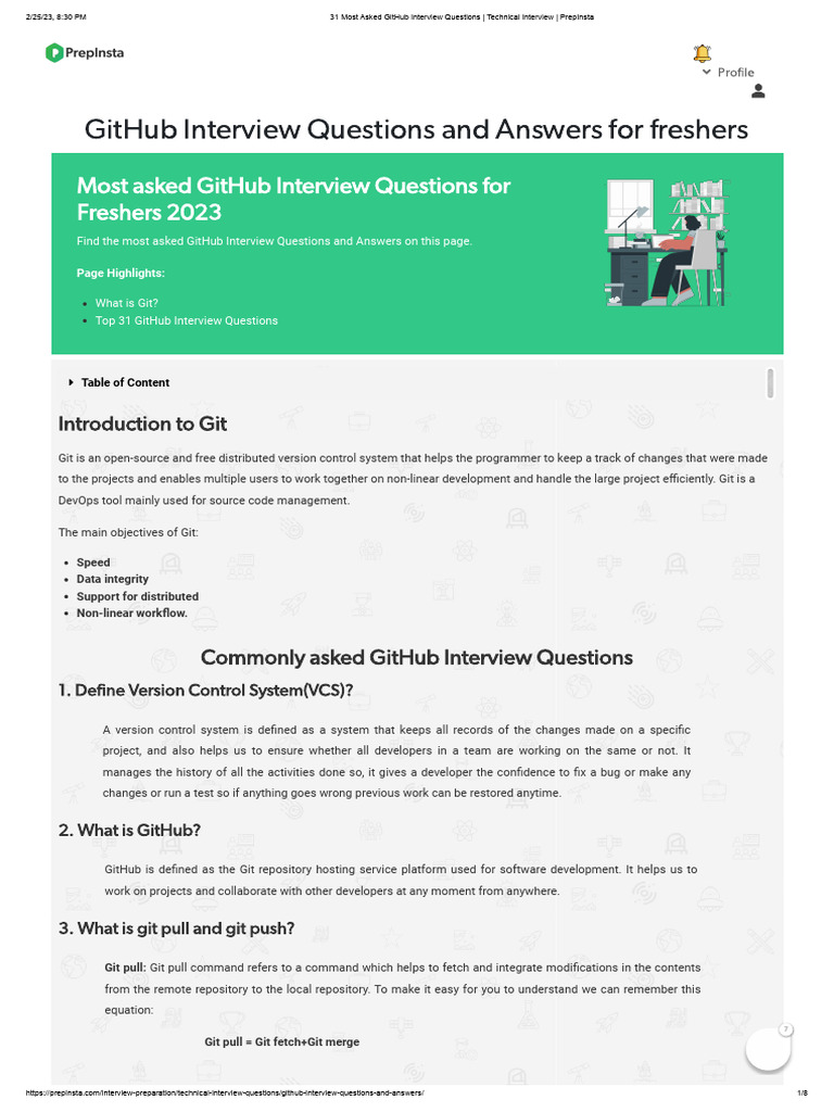 Git Hub (Prep) Mostly Asked Questions | PDF | Version Control | Computer Science