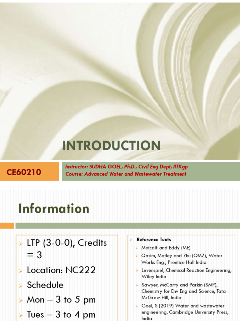 Advanced Water Treatment Course | PDF | Sewage Treatment | Chemistry