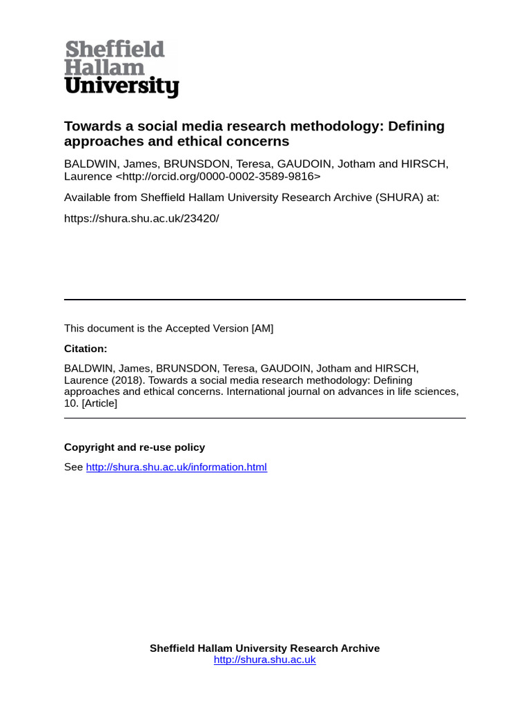 Social Media Research Methodology Guide | PDF | Methodology | Data