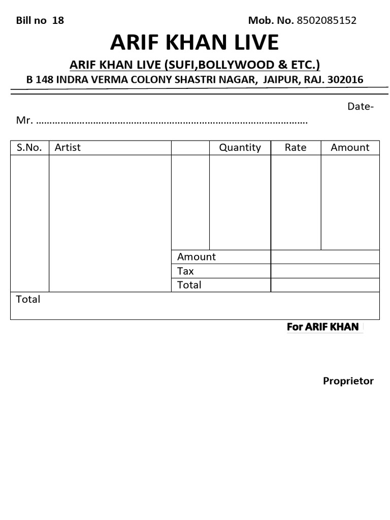 Arif Khan Bill | PDF