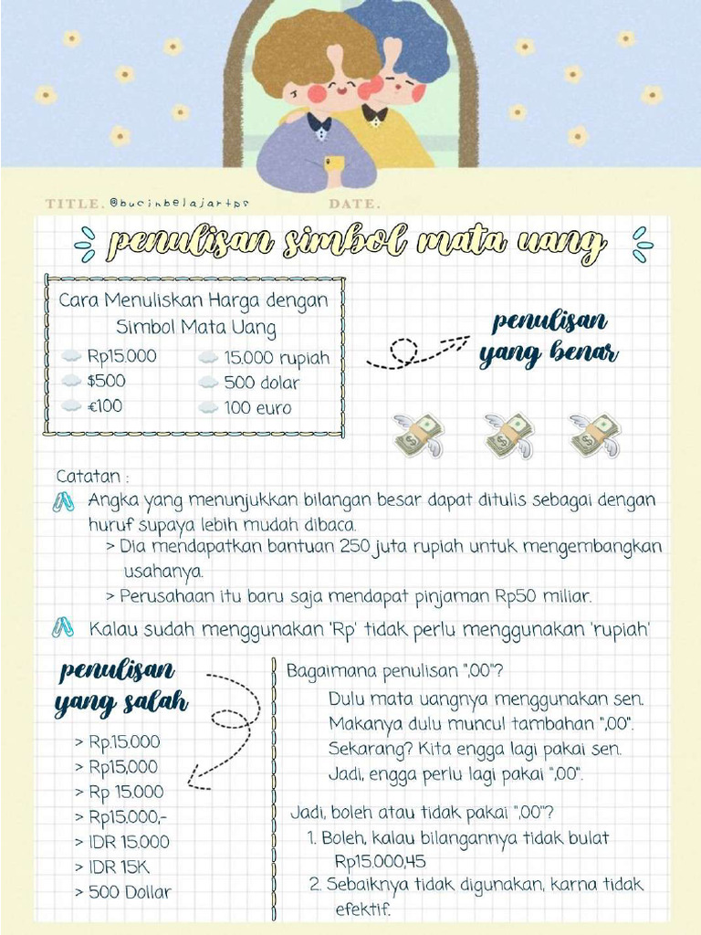 TPS (PBM) Penulisan Simbol Mata Uang - @bucinbelajartps | PDF