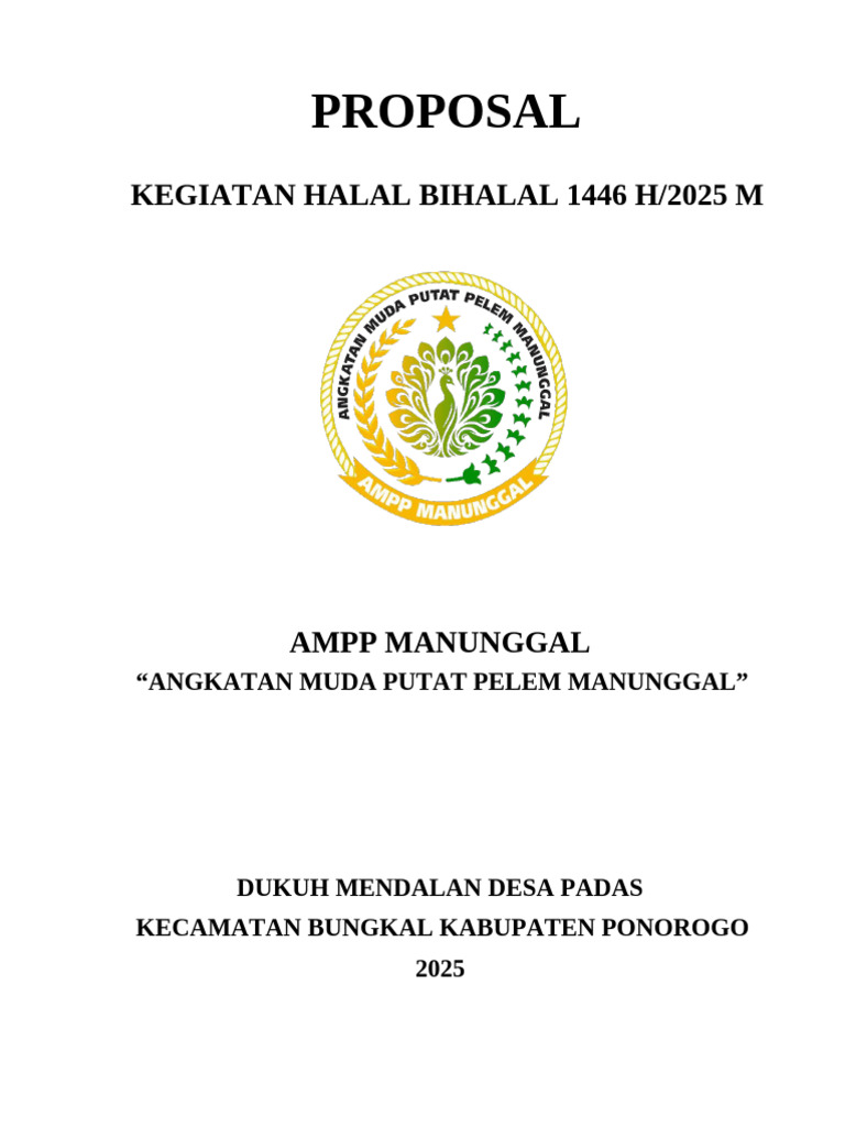 Proposal Kegiatan Halal Bihalal 2025 | PDF