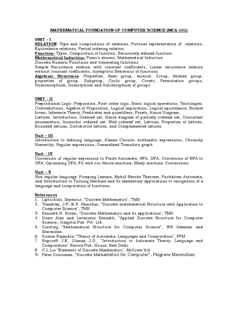 Mca Syllabus | PDF | Parsing | Communications Protocols