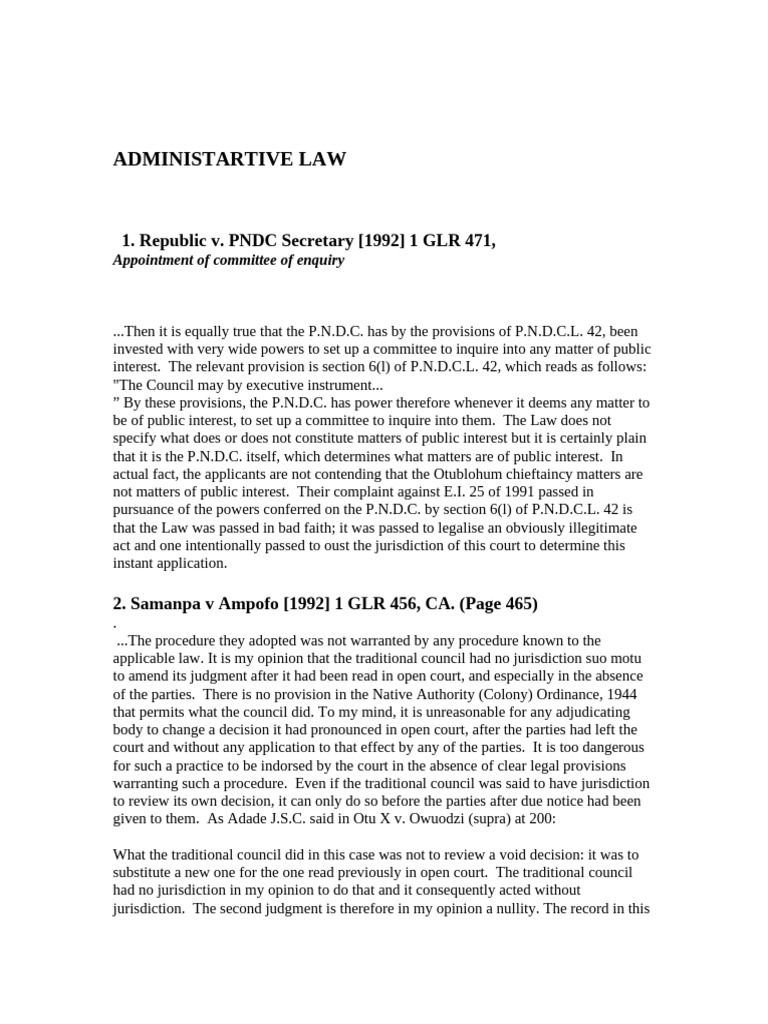 Admin_Cases | PDF | Certiorari | Separation Of Powers