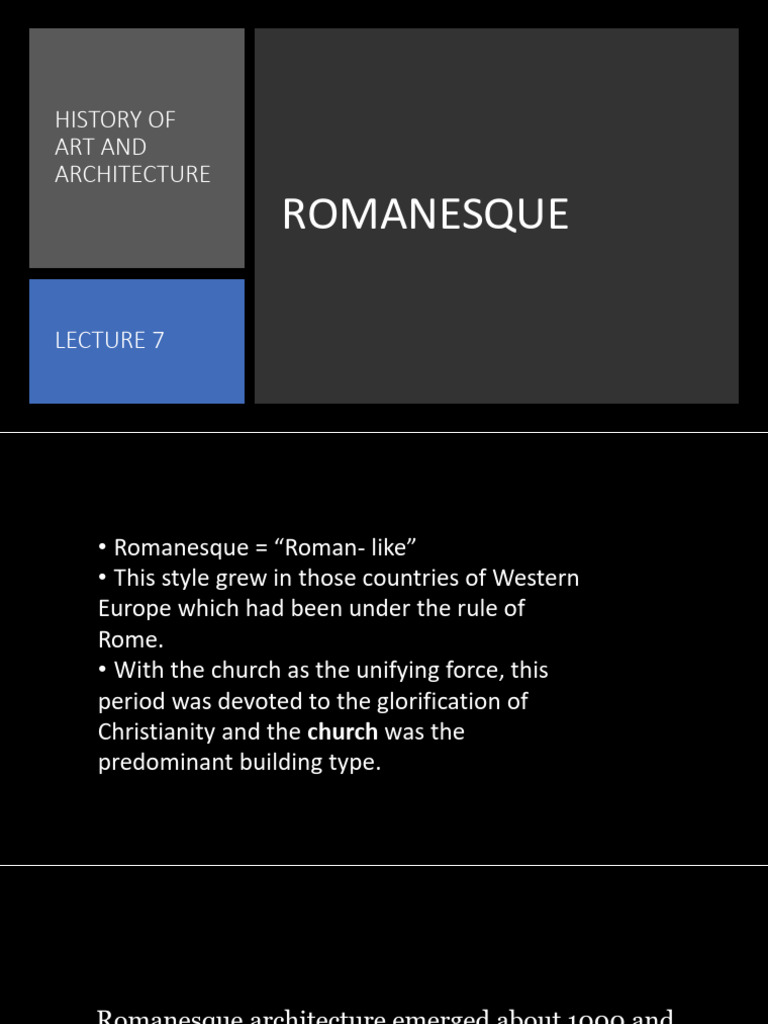 Romanesque History of Art and Architecture | PDF | Vault (Architecture ...