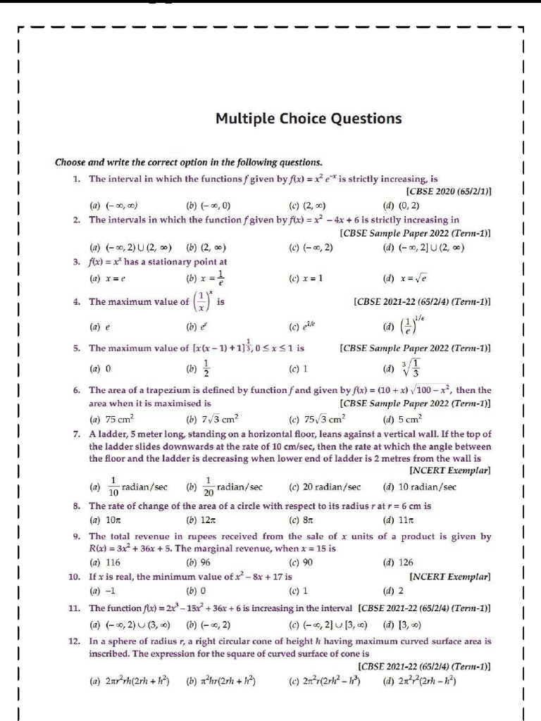 Application of Derivative | PDF