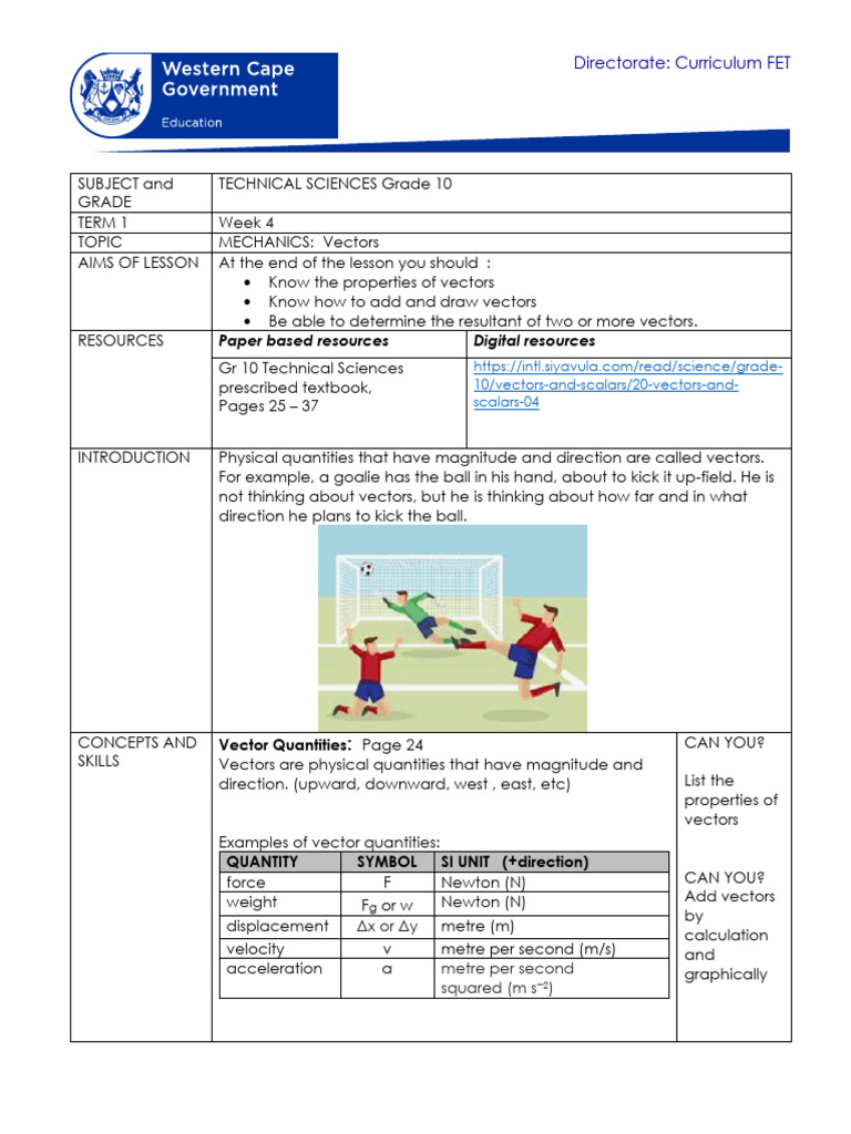 Technical Sciences Grade 10 Term 1 Week 4 - 2021 | PDF | Euclidean ...