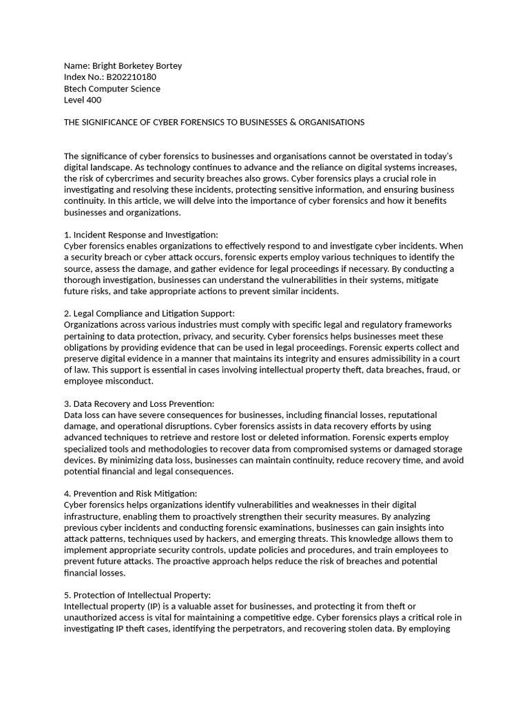 Cyber Forensics | PDF | Security | Computer Security