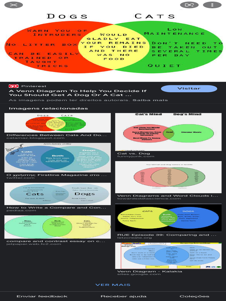 Dog vs. Cat: Venn Diagram Guide | PDF