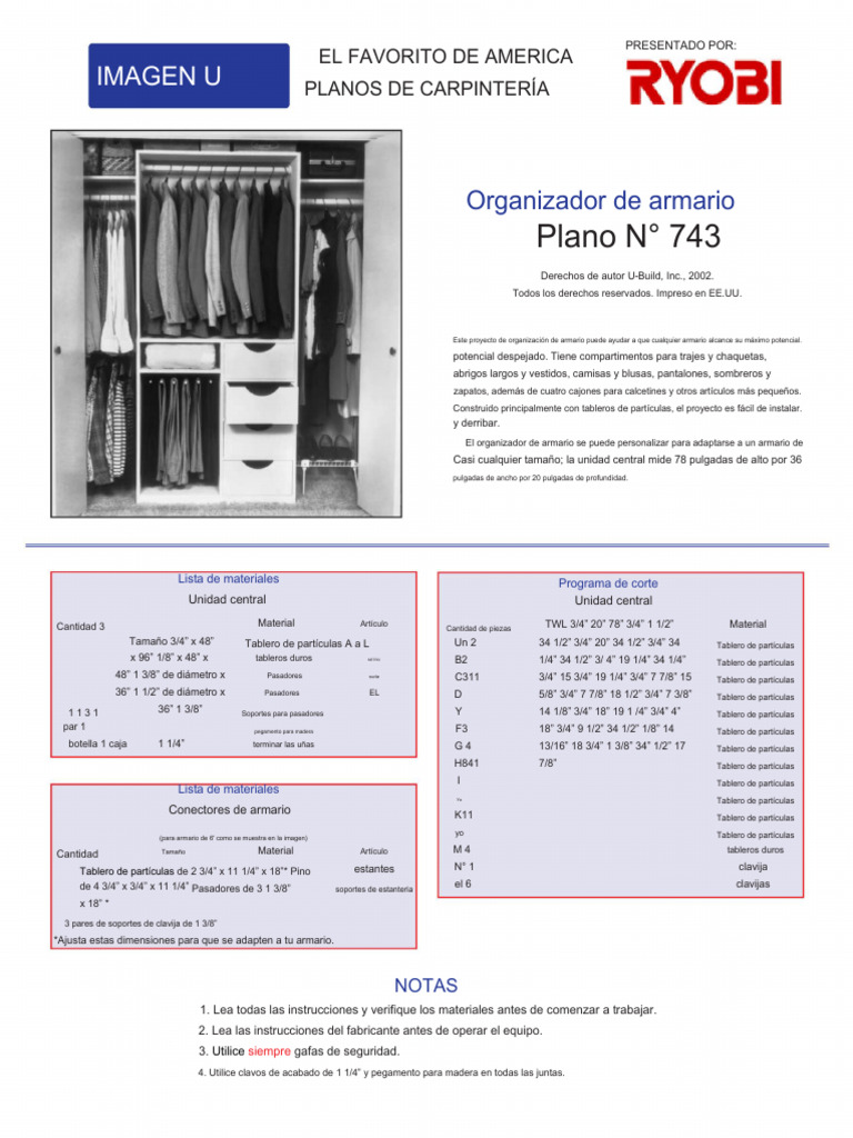 Armário de Closet by Ryobi | PDF