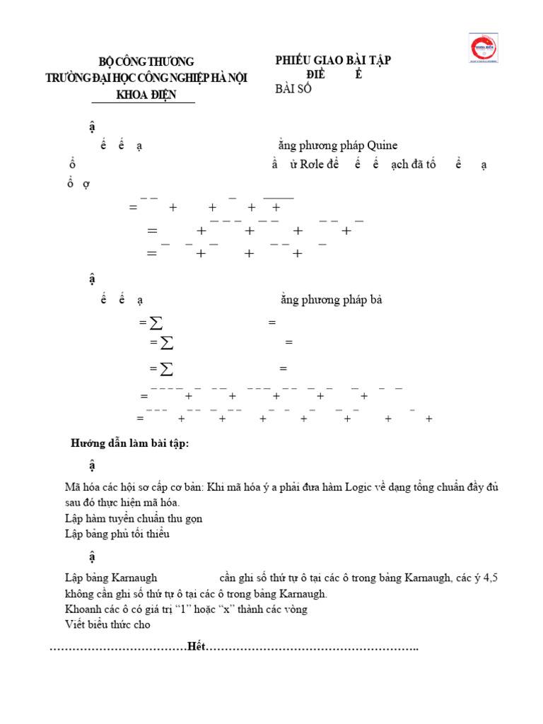 Phieu Giao Bai Tap B3 | PDF