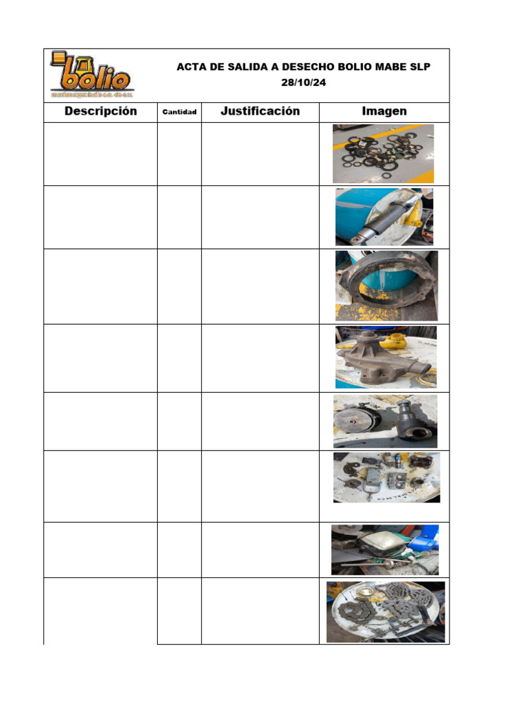 Acta de Salida Bolio Mabe 28-10-2024 | PDF
