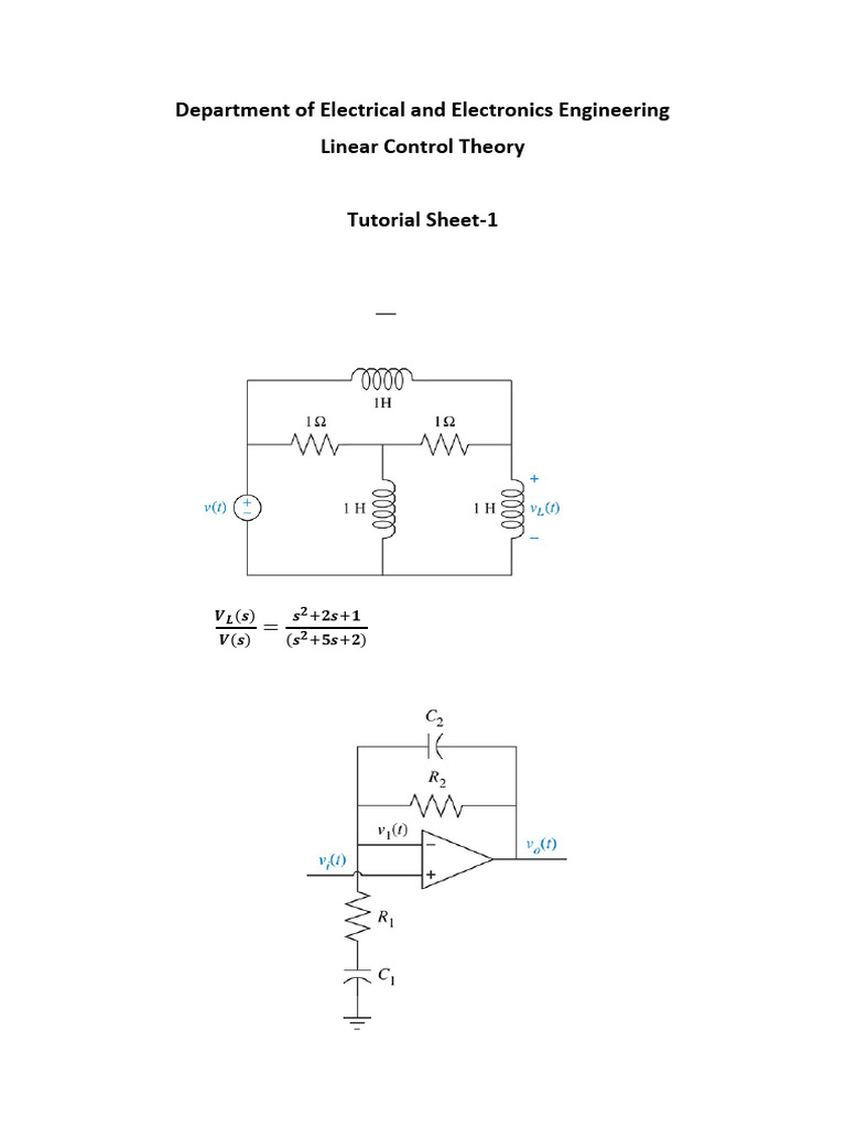 LCT Totorial Sheet-1 | PDF