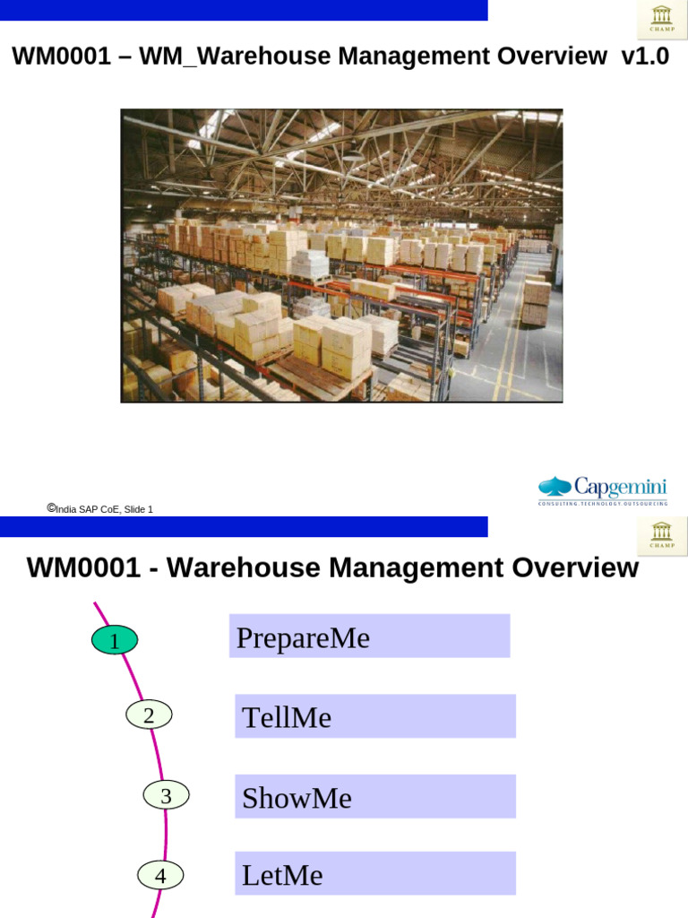 WM0001 WM 1 Warehouse Management Overview V1.0 | PDF | Warehouse | Logistics