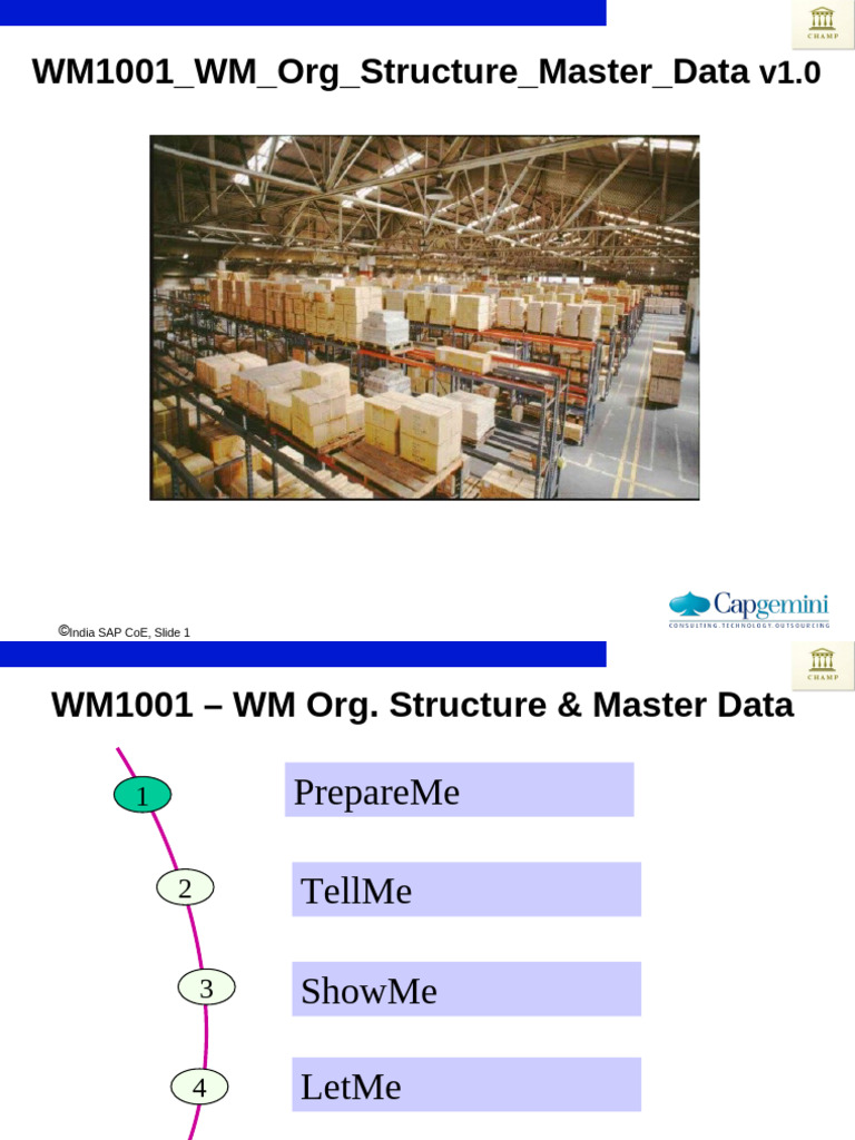 WM1001 WM 2 Org Structure Master Data V1.0 (1) - Copy | PDF | Warehouse ...