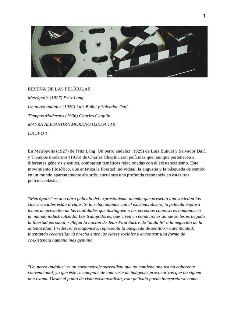 Reseña de Las Películas | PDF | Existencialismo | Autenticidad (filosofía)