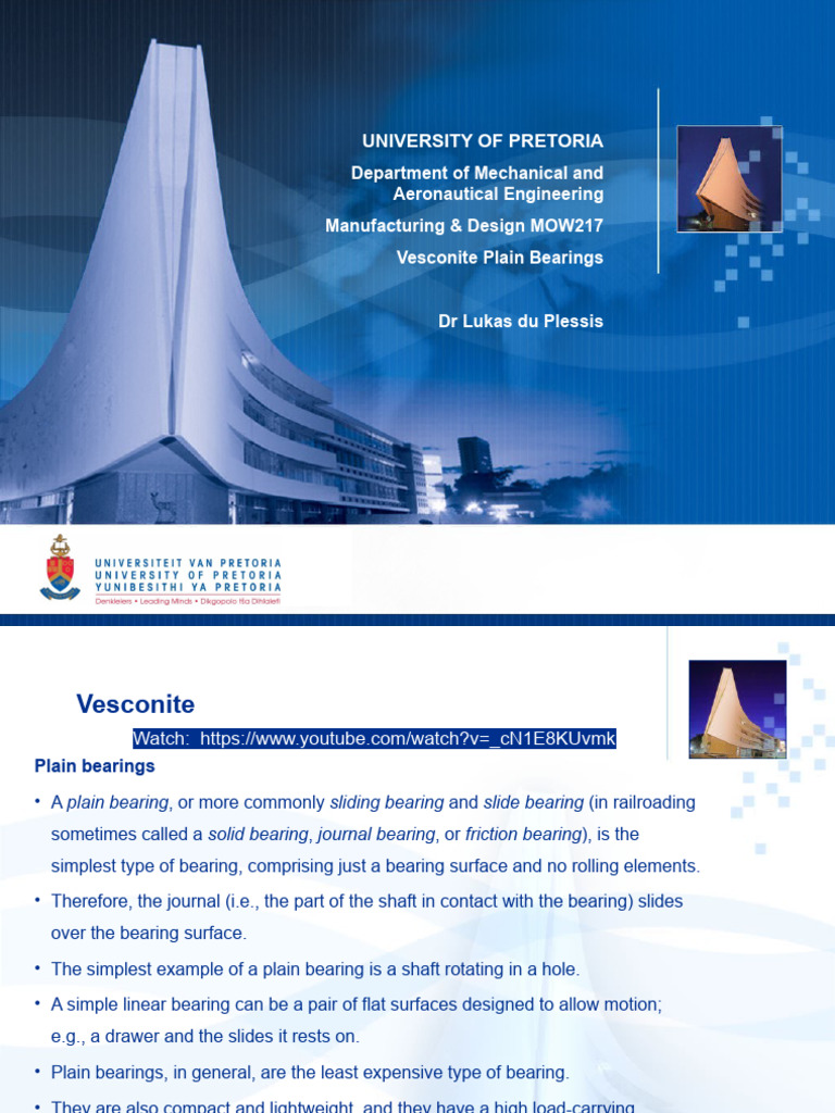 Vesconite | PDF | Bearing (Mechanical) | Engineering Tolerance