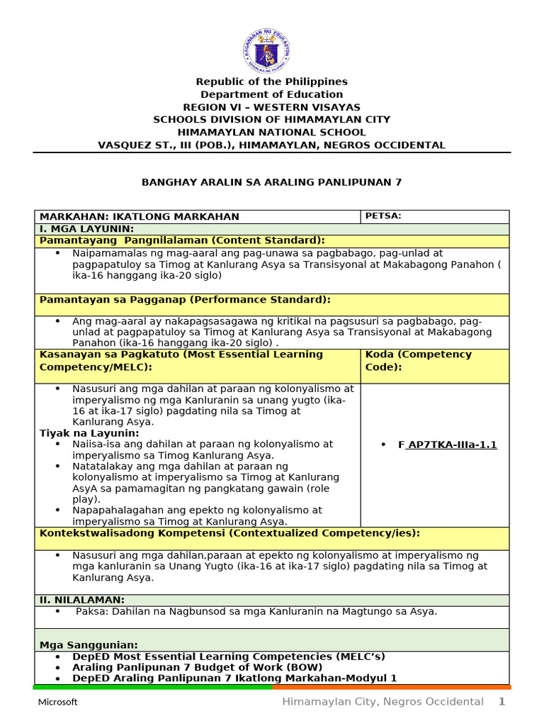 Lesson Plan Demo Final | PDF