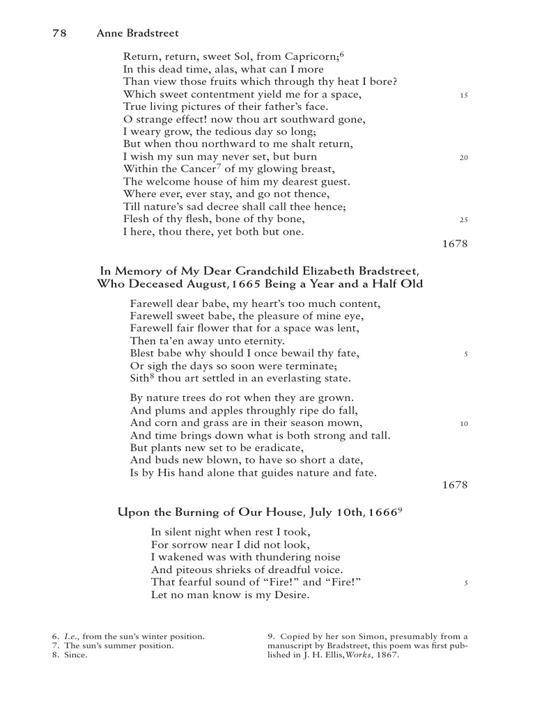 Upon The Burning of Our House | PDF