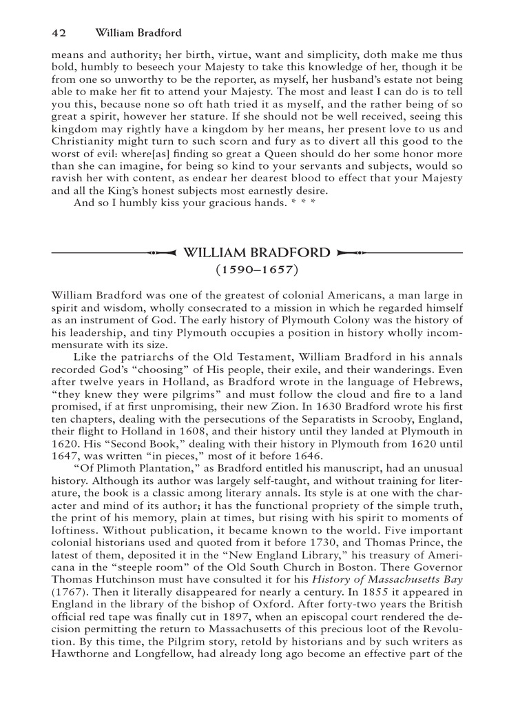 W. BRADFORD | PDF | Plymouth Colony
