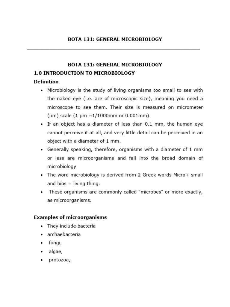 Topic 1 Introduction To Microbiology - Docx Revised | PDF | Staining ...
