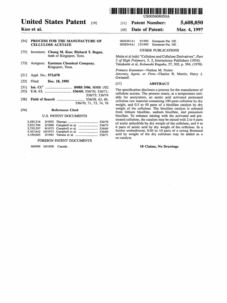 Cost-Effective Cellulose Acetate Process | PDF | Acetic Acid | Acid