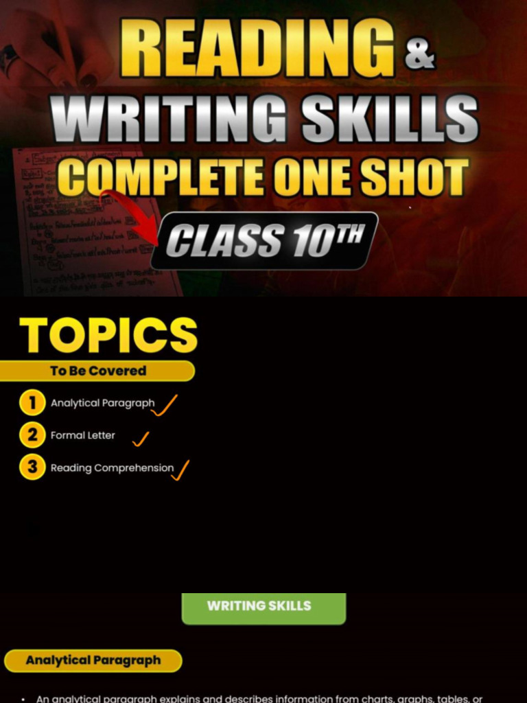Class 10 Reading and Writing | PDF