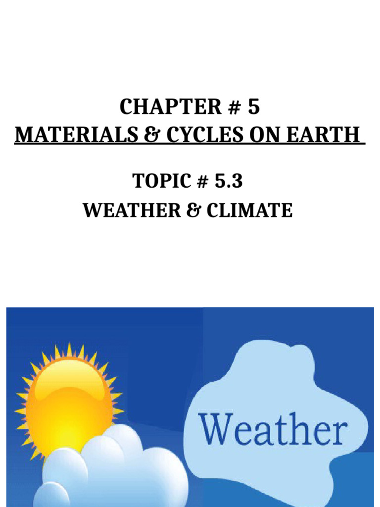 Class 7 - Chapter 5 - Topic 5.3 | PDF | Atmosphere | Weather