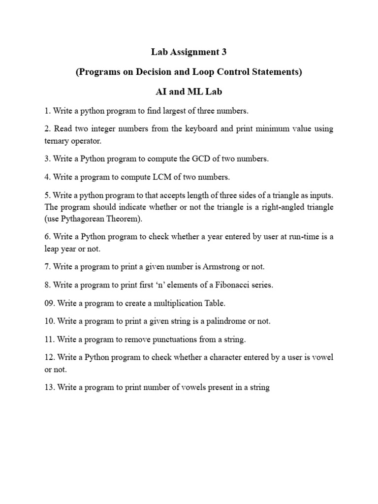 Lab Assignment 3 AI and ML (3) | PDF Lab Assignment 3 AI and ML (3) | PDF