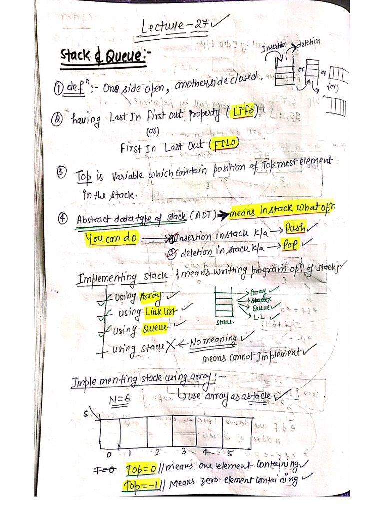 C and DS (Stack and Queue) | PDF