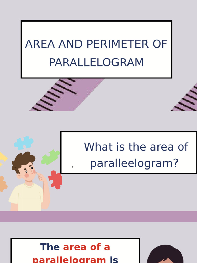 Area and Perimeter of Parallelogram | PDF