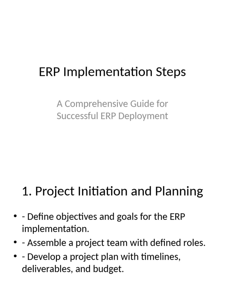 ERP Implementation Steps | PDF