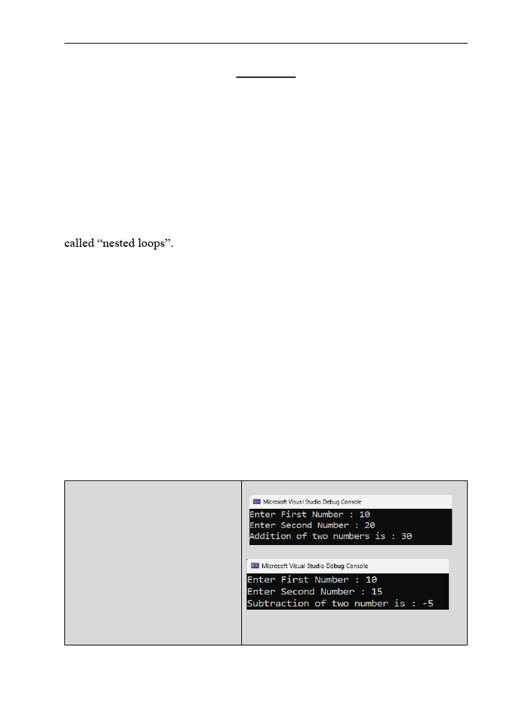 Lab 06 - Nested Loops and Conditions | PDF | Control Flow | Object Oriented Programming