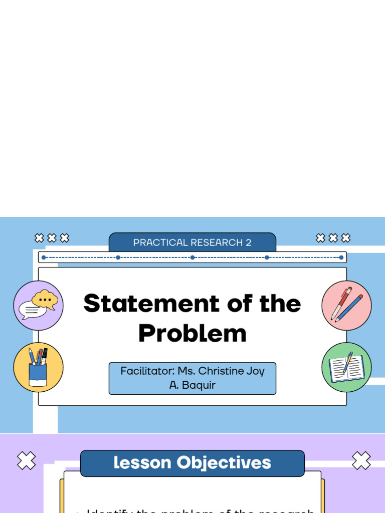 Week 2 - Statement of The Problem | PDF