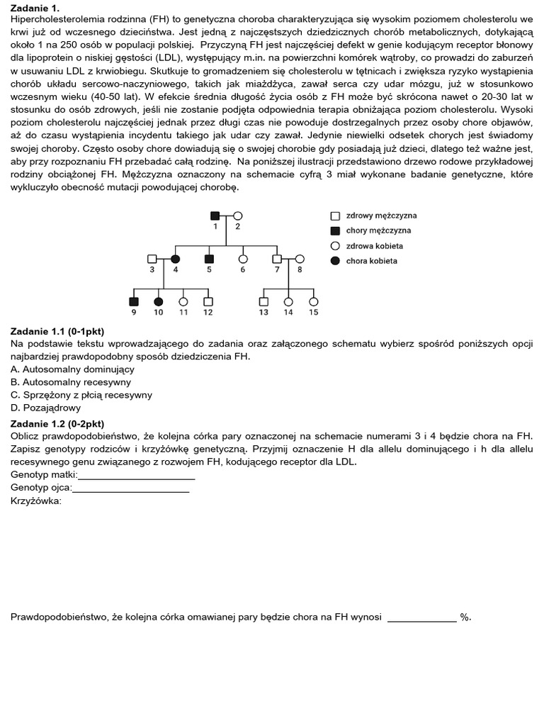 Genetyka Klasyczna - Zadania | PDF
