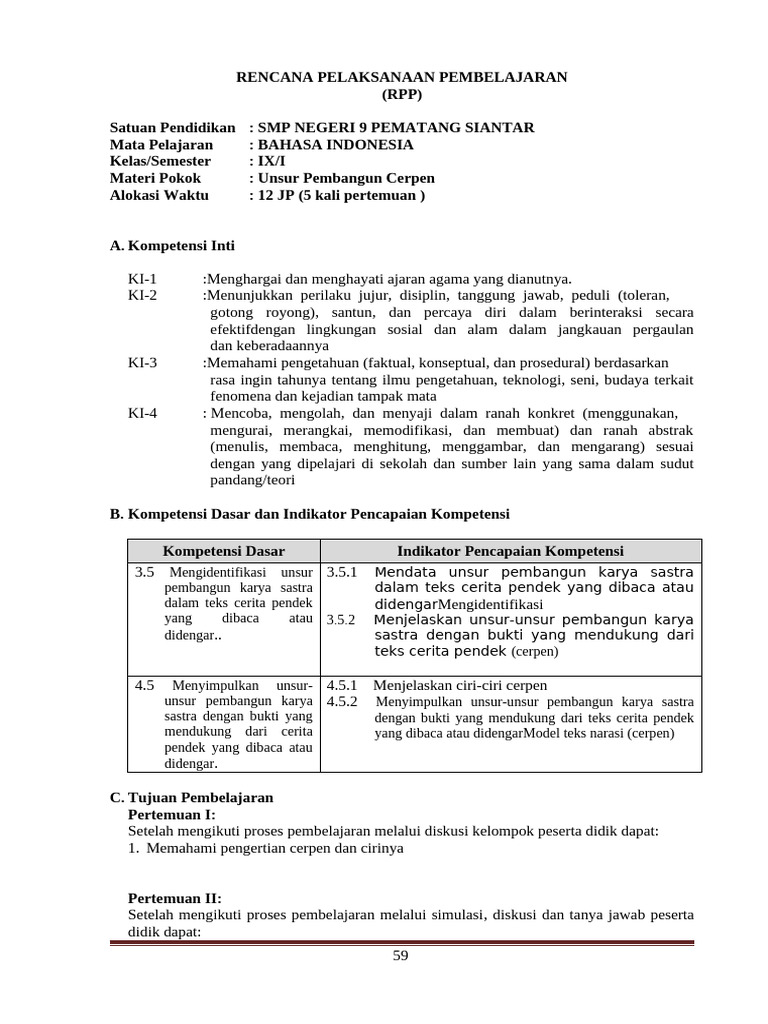 Bab-5 RPP k13 Bindo | PDF