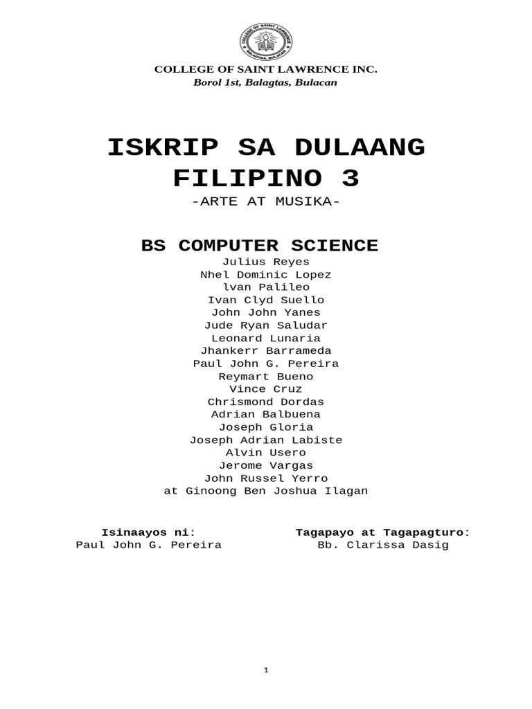 FINALS Pag Ibig Sa Tala NG Hatinggabi BSCS 3 | PDF