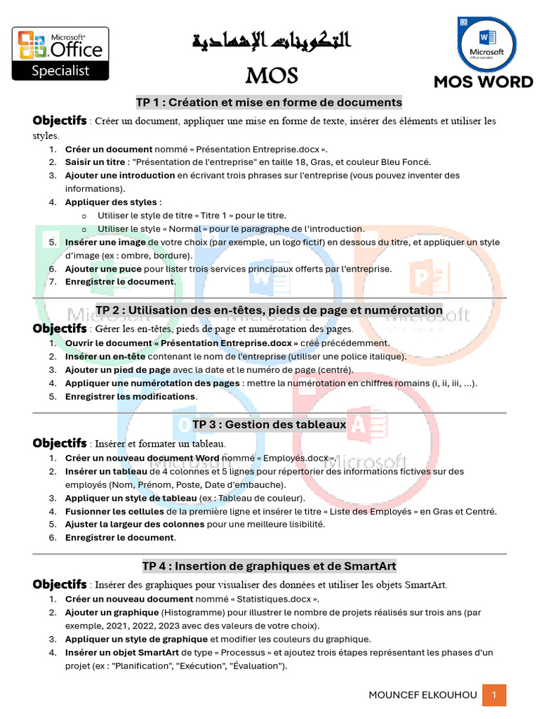 Création de documents Word et mise en forme | PDF | Microsoft Word ...