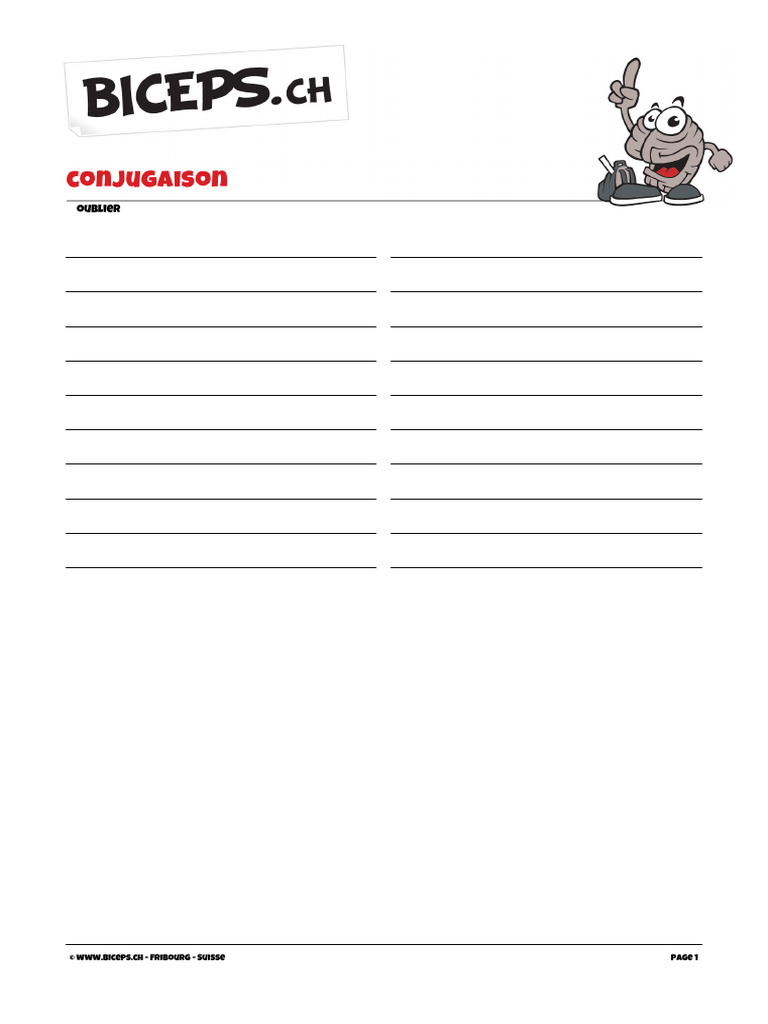 Conjugaison du Verbe "Oublier" en Français | PDF